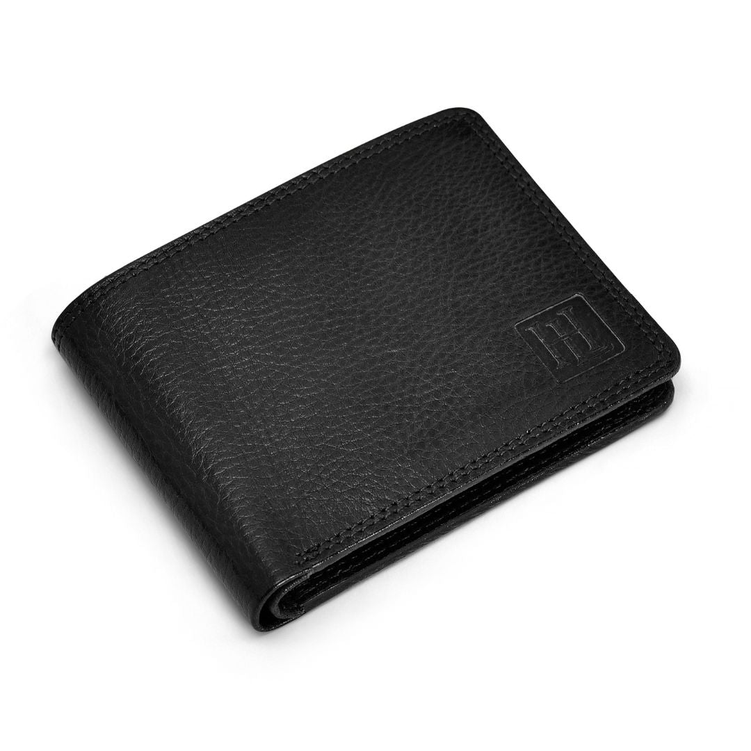 Signature Black Genuine Leather Wallet for Men | Slim, Stylish ...